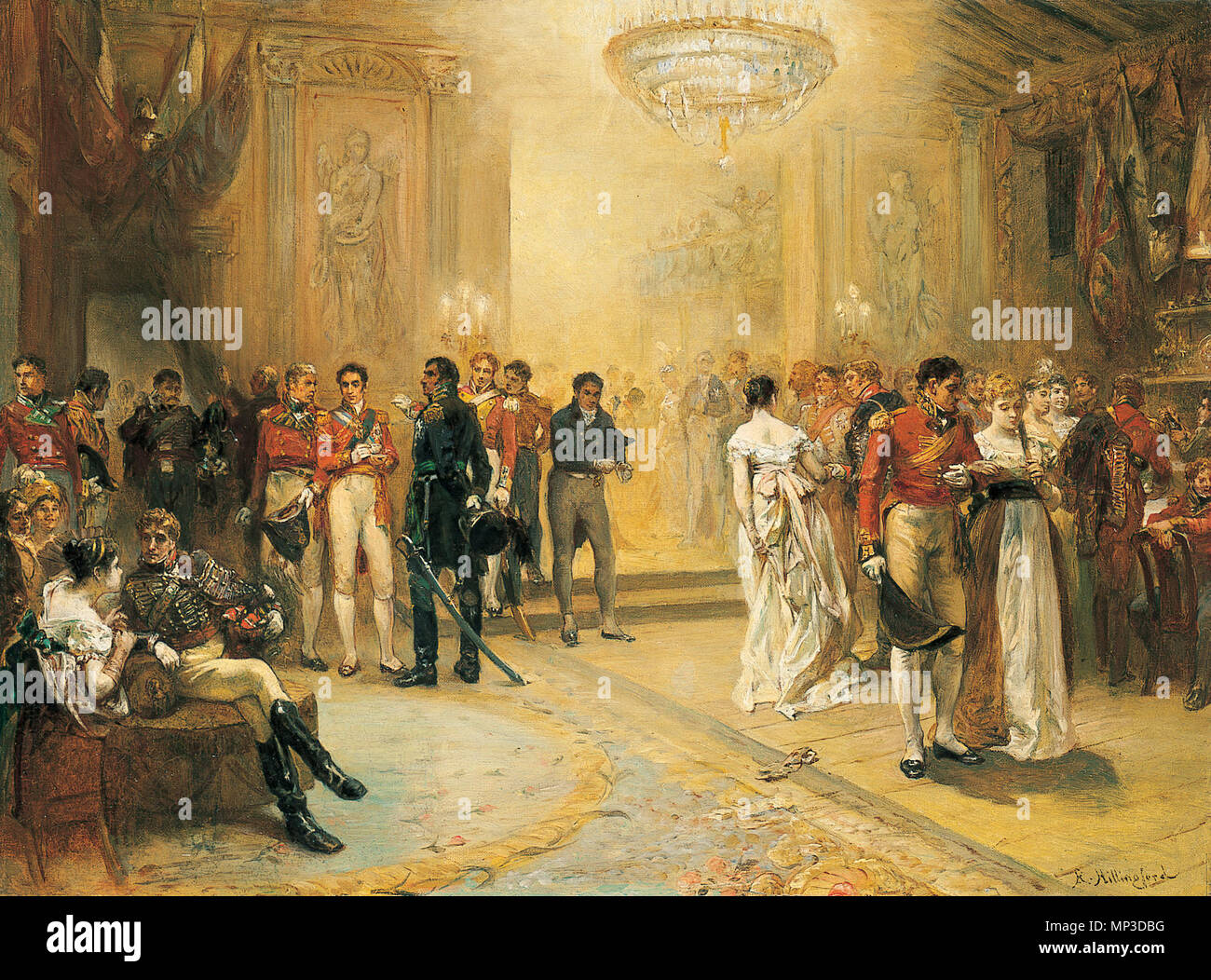 . English: 'The Duchess of Richmond's Ball, by Robert Hillingford ...