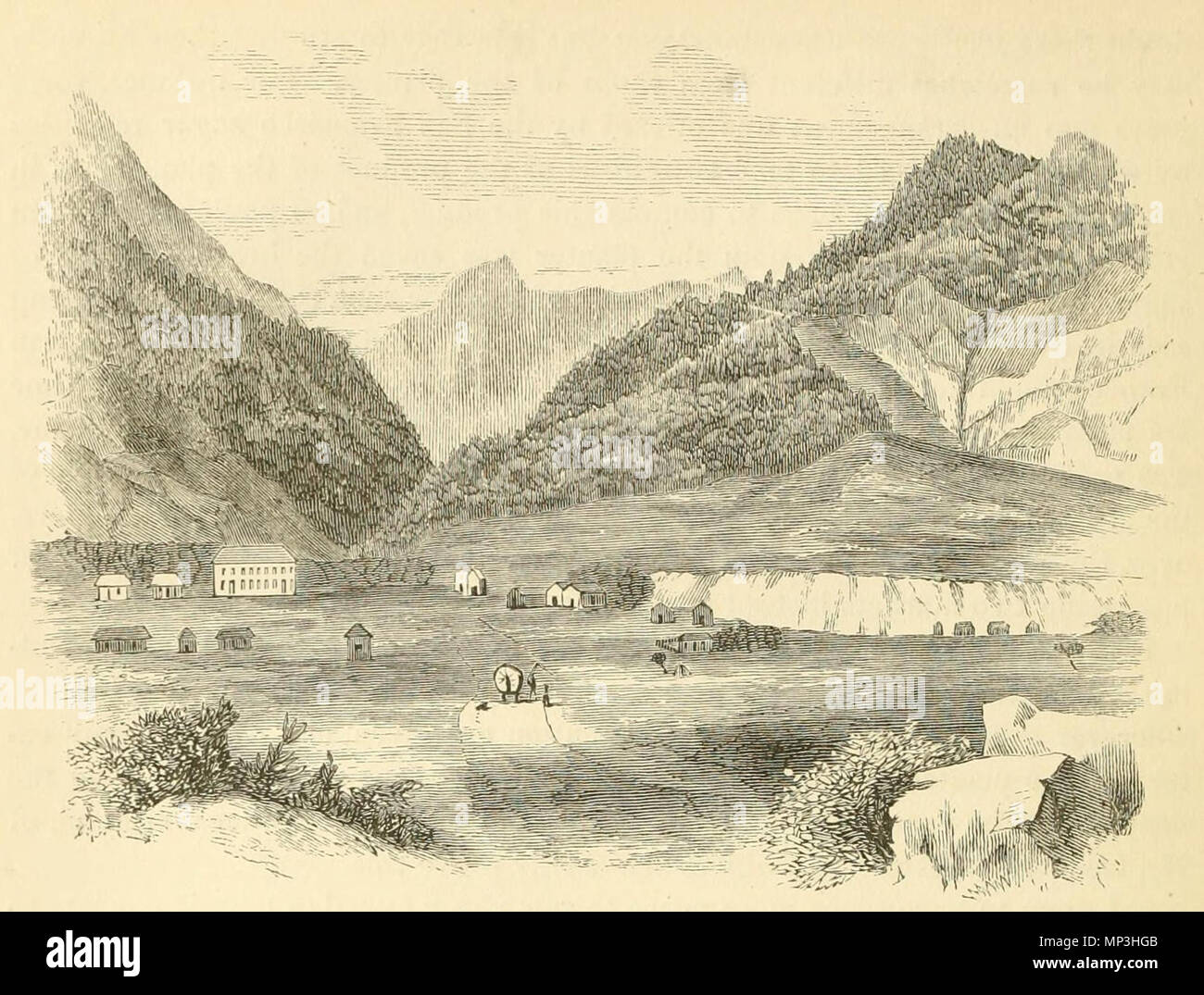 . English: Illustration of Wailuku, Island of Maui, from Northern ...