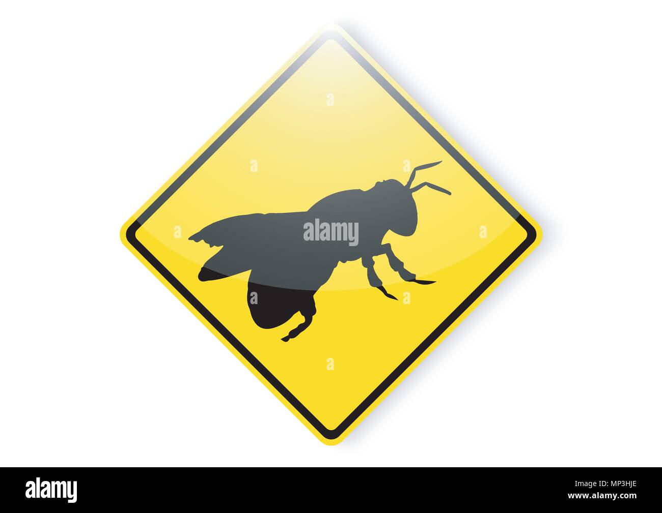 vector design of bee warning sting insects Stock Vector Image & Art - Alamy