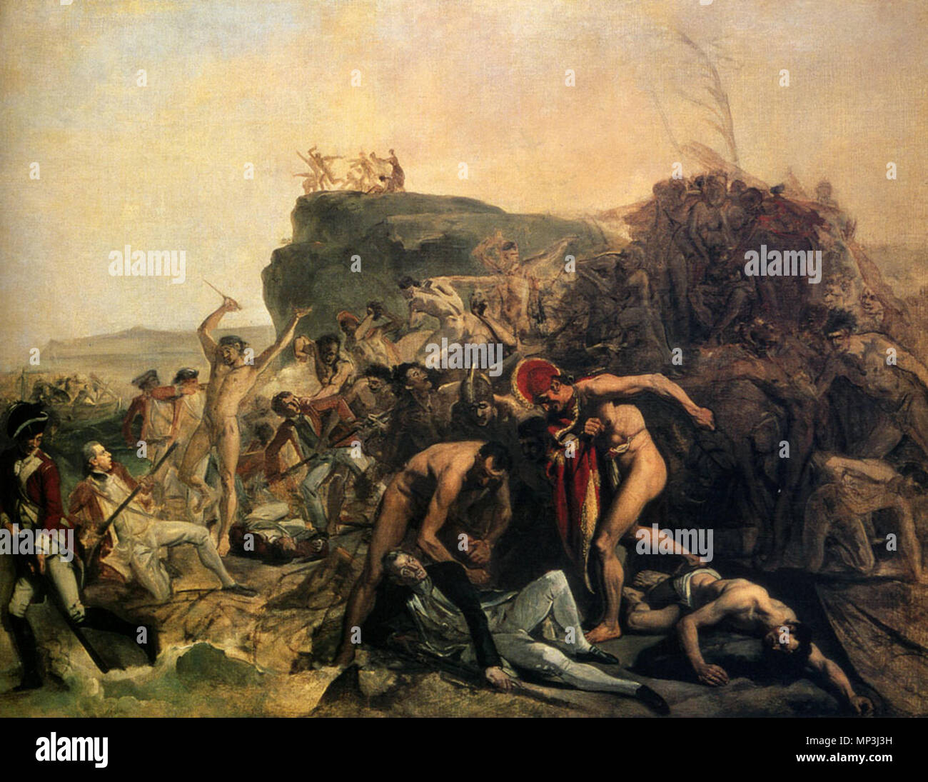 English: The death of Captain James Cook, 14 February 1779 . English ...