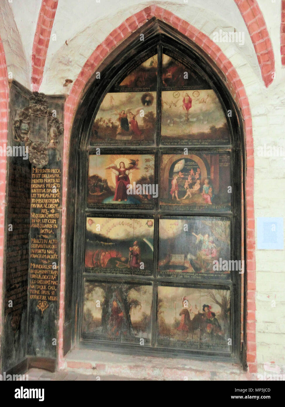 panels with memorial paintings in cathedral arch . Stendal Dom ...