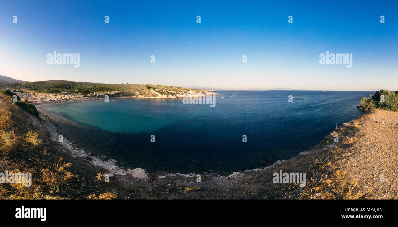Landscape of Demircili Bay beach Urla Izmir Turkey Stock Photo - Alamy