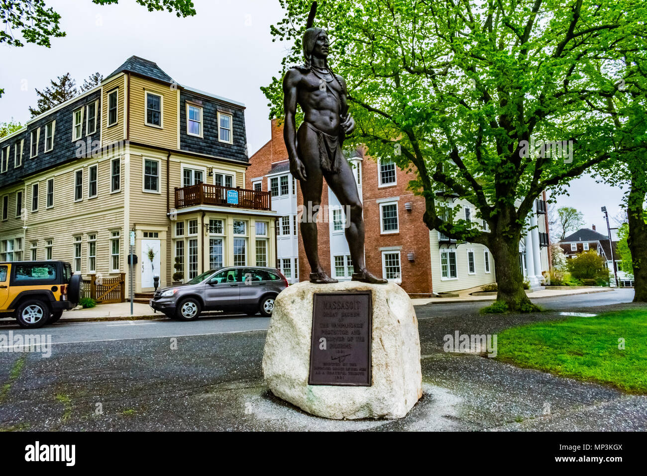 Mayflower memorial stone hi-res stock photography and images - Alamy