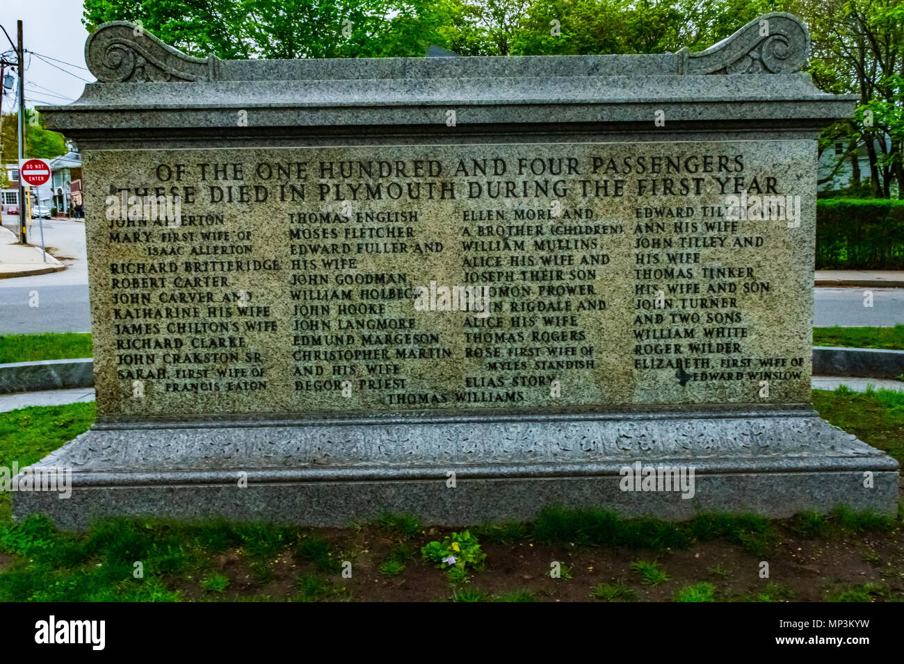 The first final resting place of the pilgrims that parished in the ...