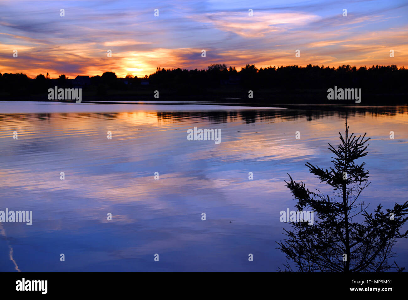 Bar Harbor Sunset, Maine Stock Photo - Alamy