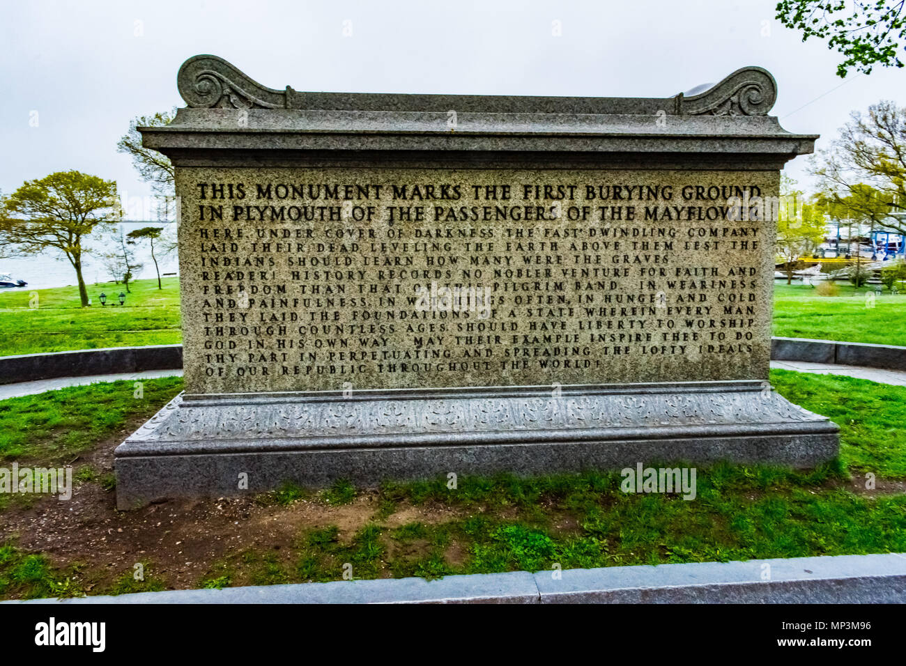 The first final resting place of the pilgrims that parished in the ...