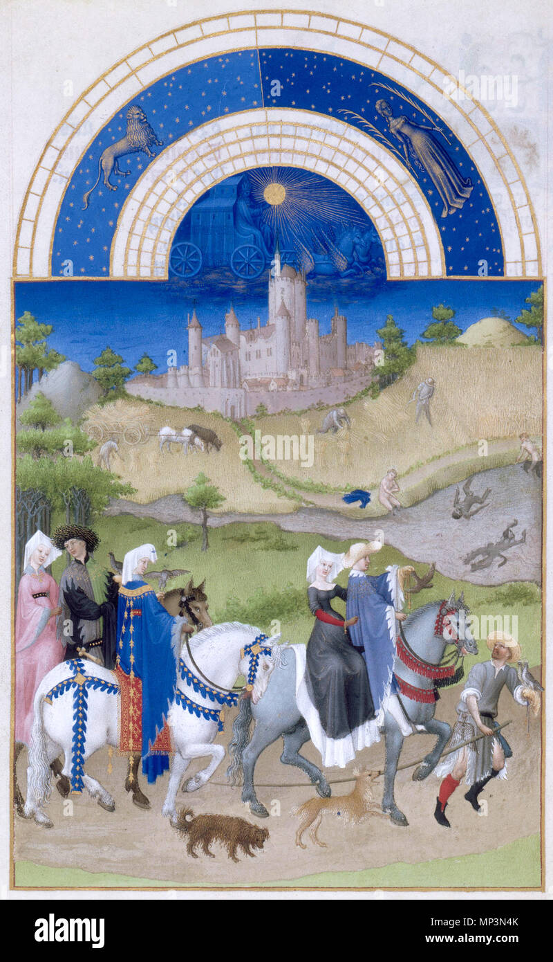 807 Les Très Riches Heures du duc de Berry aout Stock Photo - Alamy