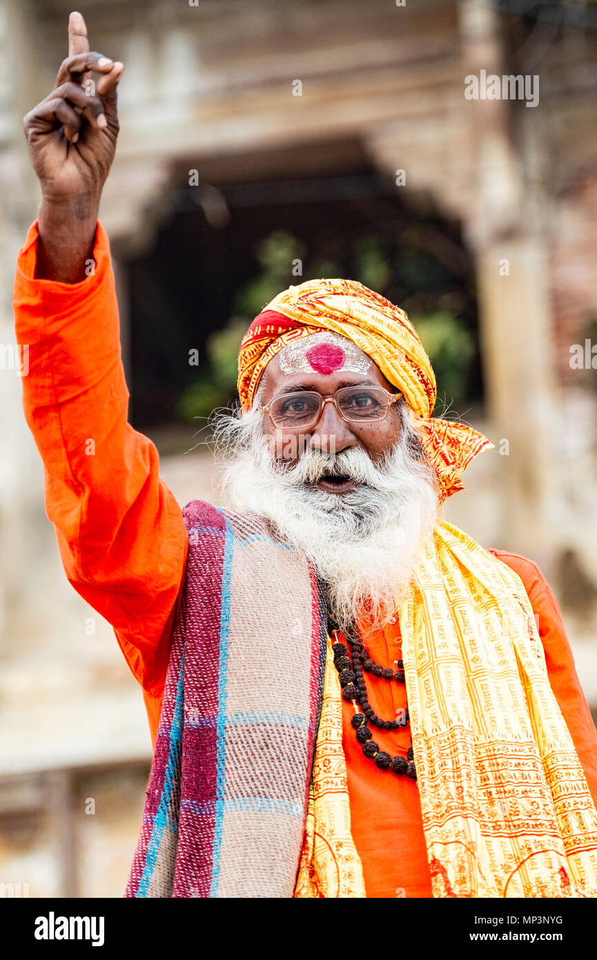 Old sadhu in varanasi india hi-res stock photography and images - Alamy