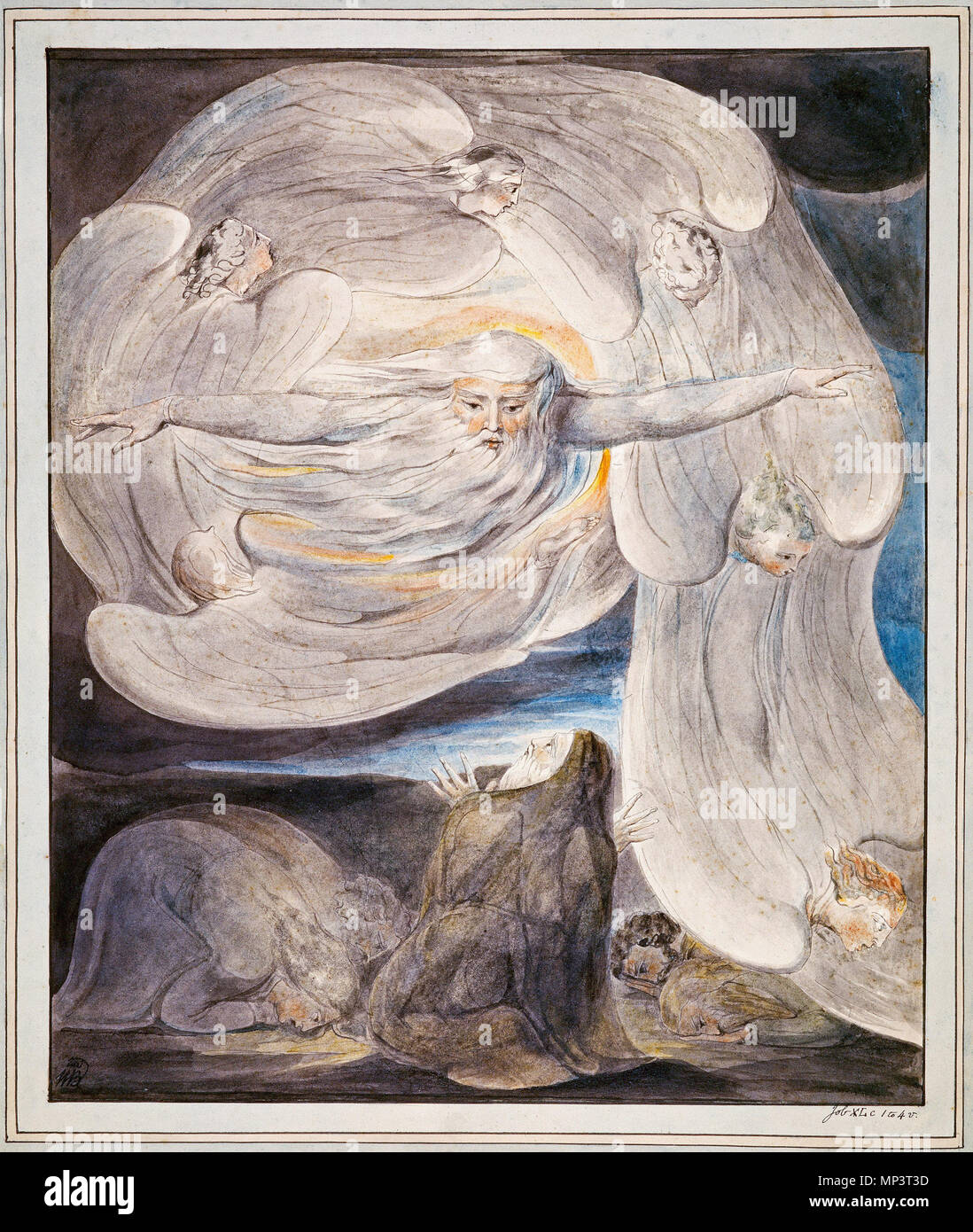 William Blake, The Lord Answering Job from the Whirlwind 722 Job ...
