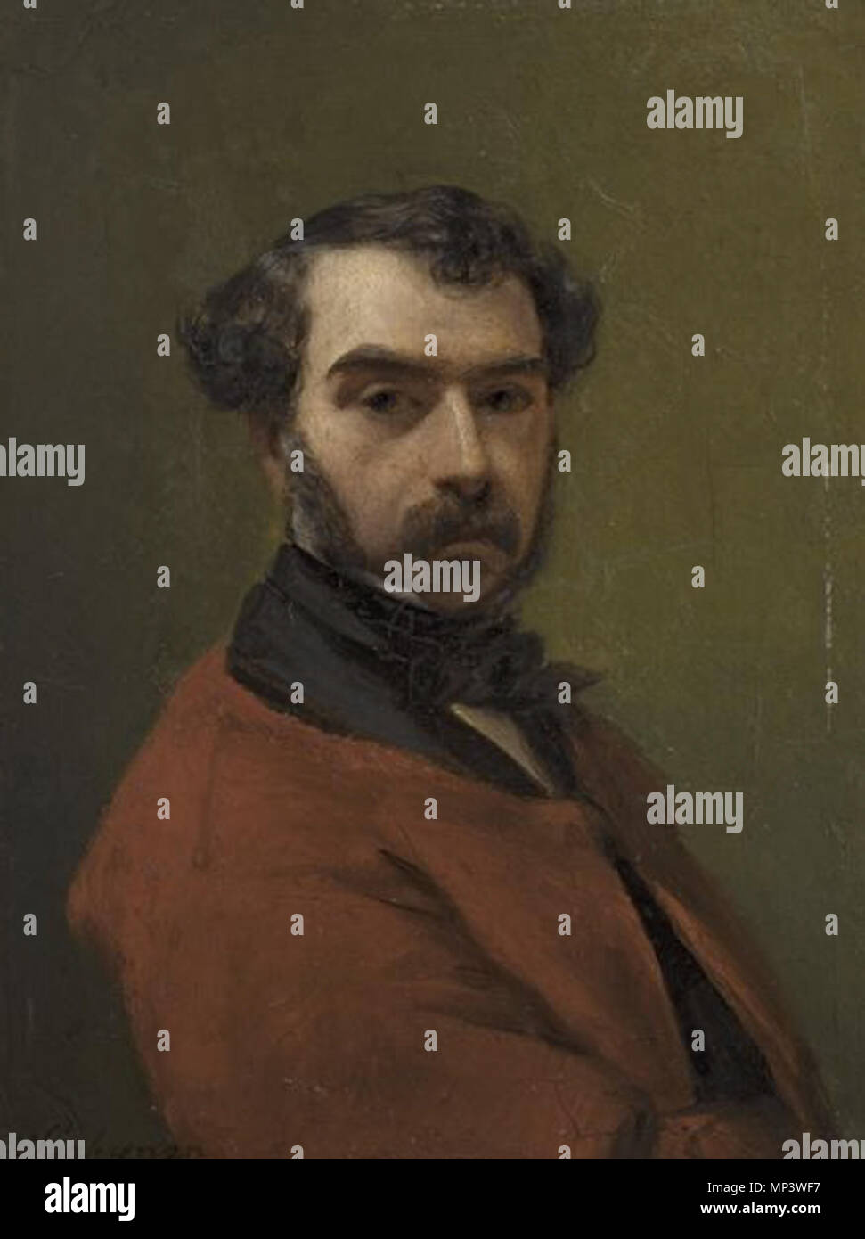 French: Autoportrait Self-portrait 1846. 973 Perignon autoportrait ...