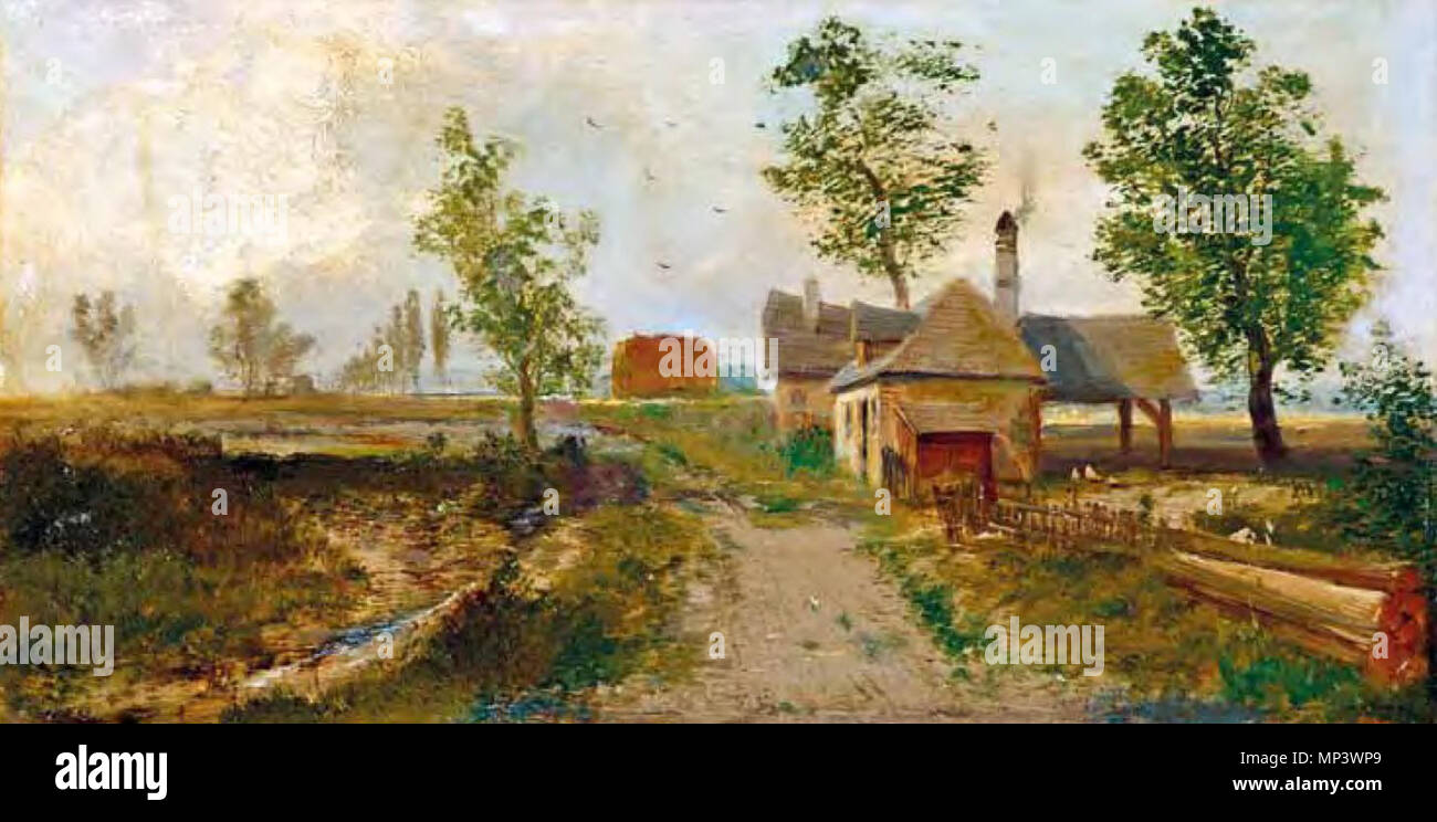 Village to countryside transition art hi-res stock photography and ...