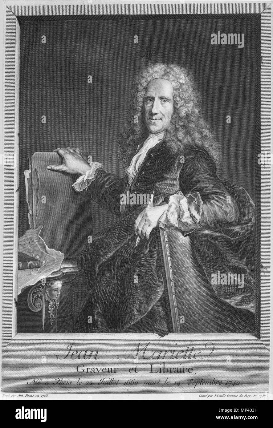 . English: Portrait of the French architectural engraver Jean Mariette ...