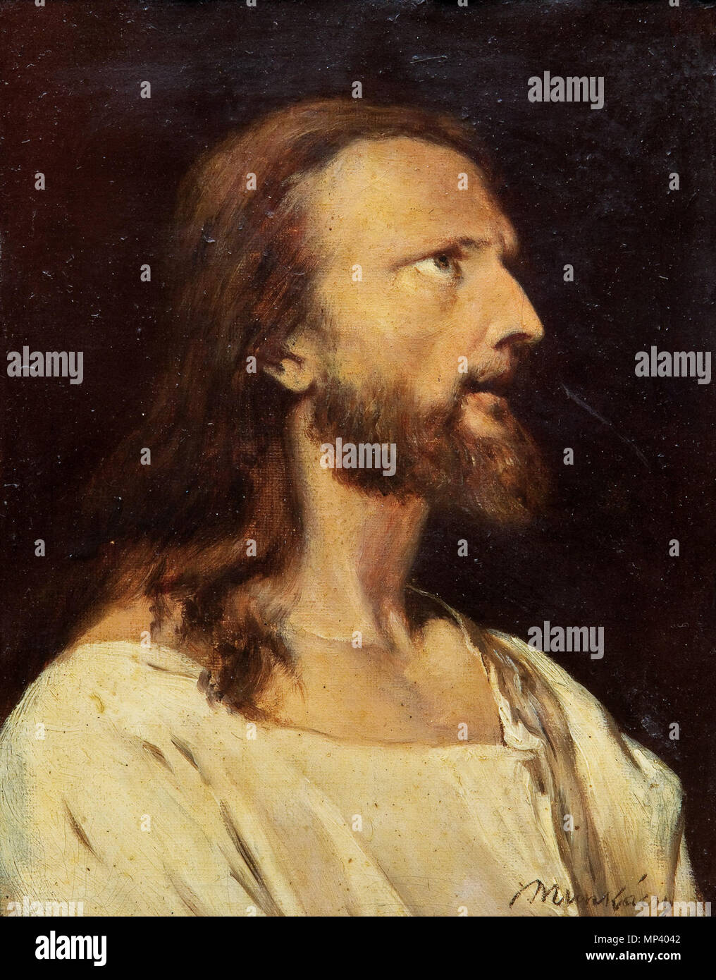 893 Mihály von Munkacsy Christusstudie Stock Photo - Alamy