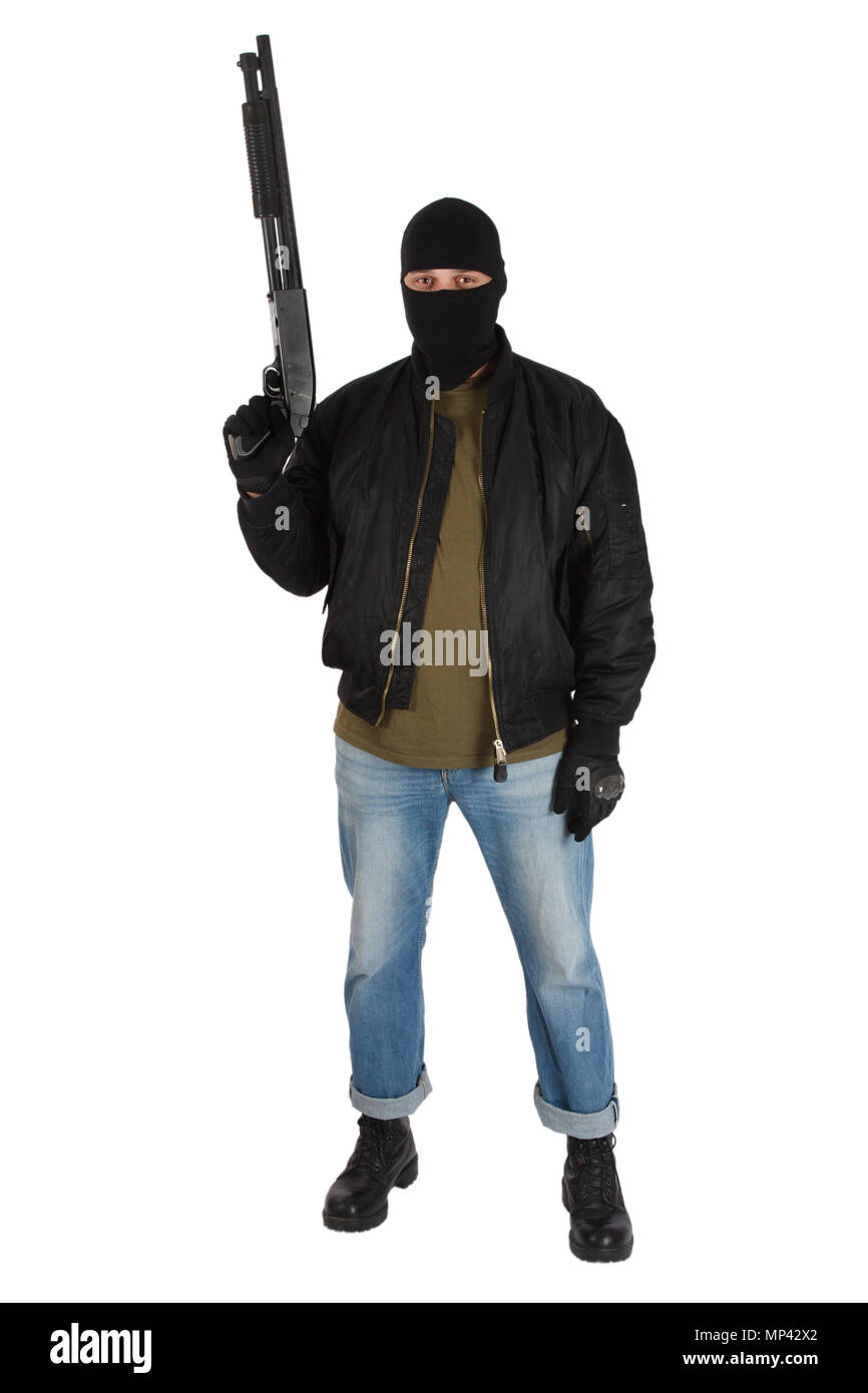 Shotgun in hand Cut Out Stock Images & Pictures - Alamy