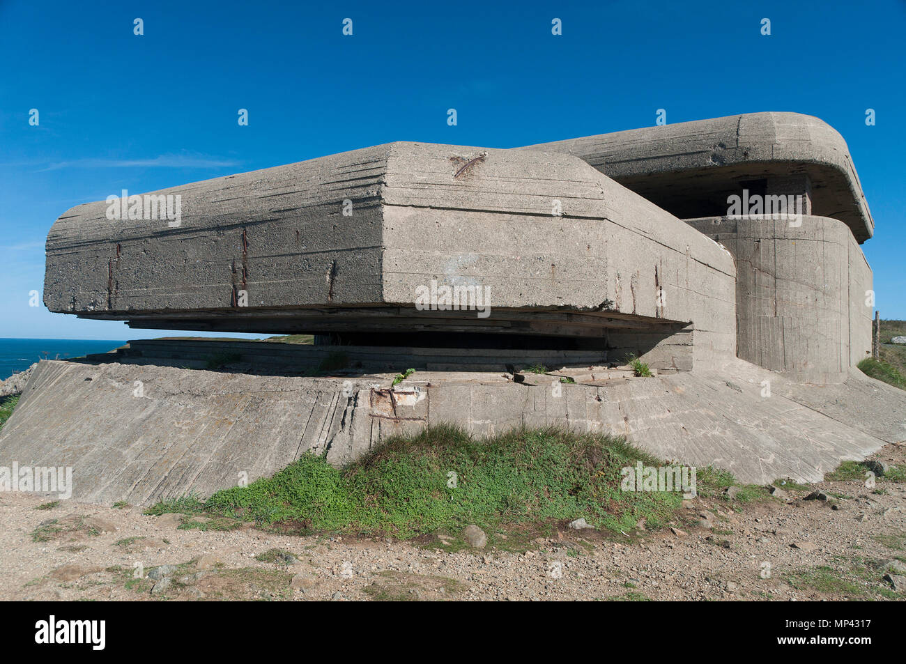 German world war 2 bunker on the Channel Islands Stock Photo - Alamy