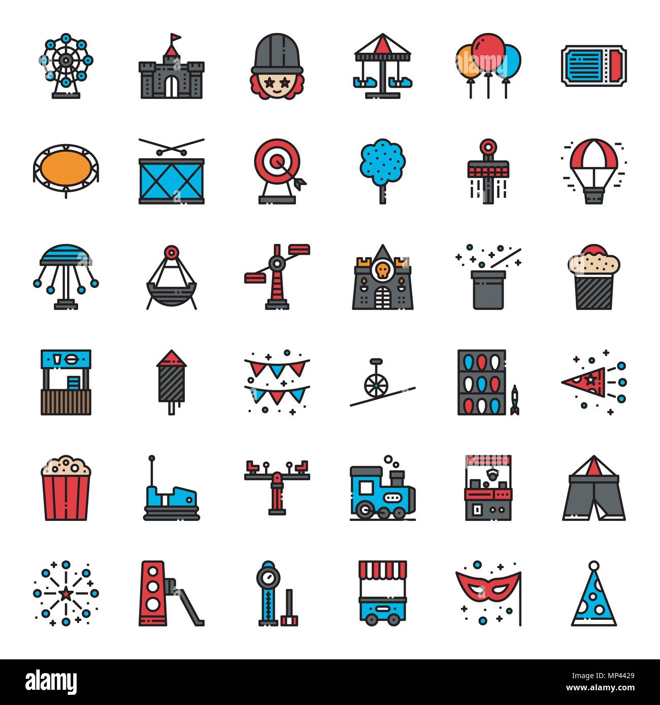 amusement park icon, isolated on white background Stock Vector Image ...