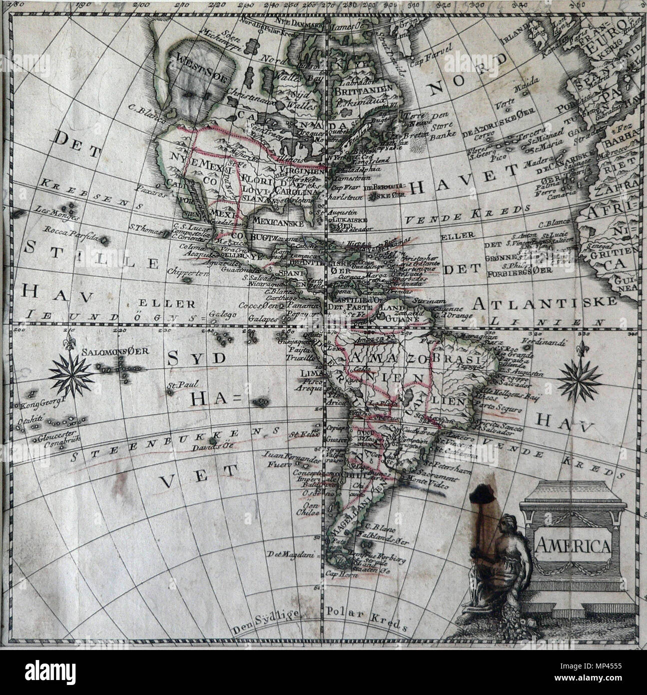 Early modern map of americas hi-res stock photography and images - Alamy