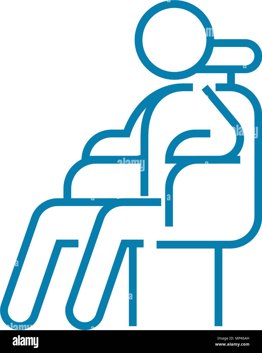 Interested party linear icon concept. Interested party line vector sign ...