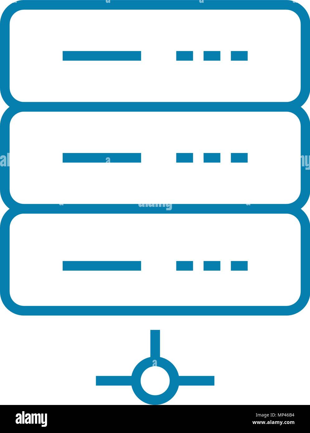 Internet server linear icon concept. Internet server line vector sign ...