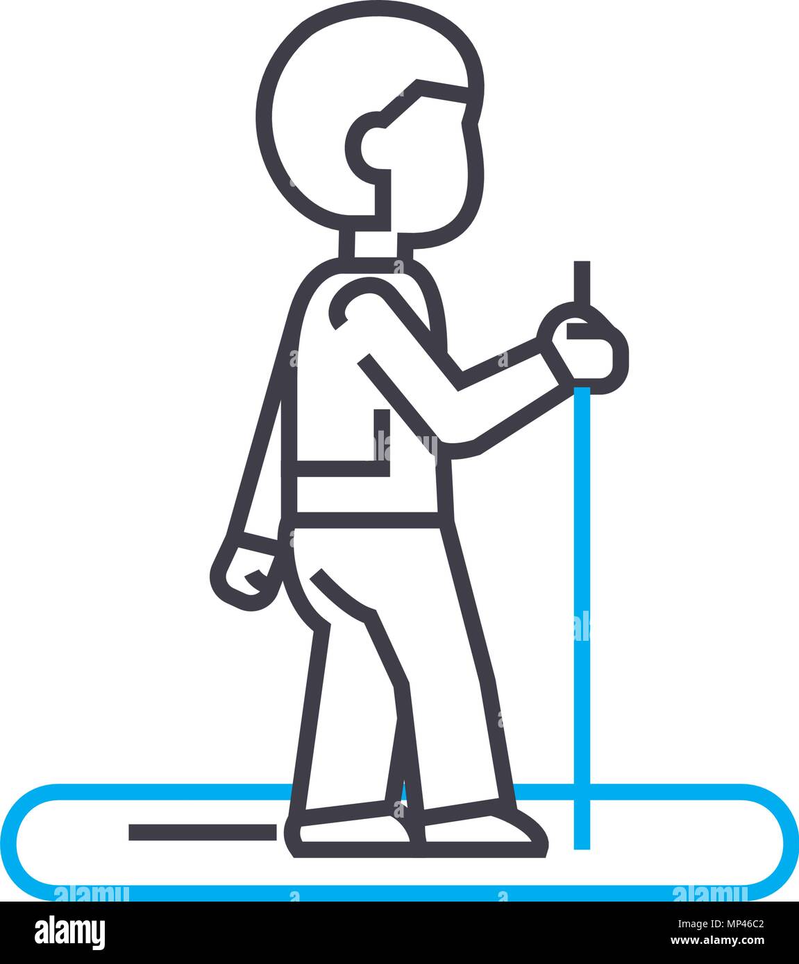 Jogging linear icon concept. Jogging line vector sign, symbol ...