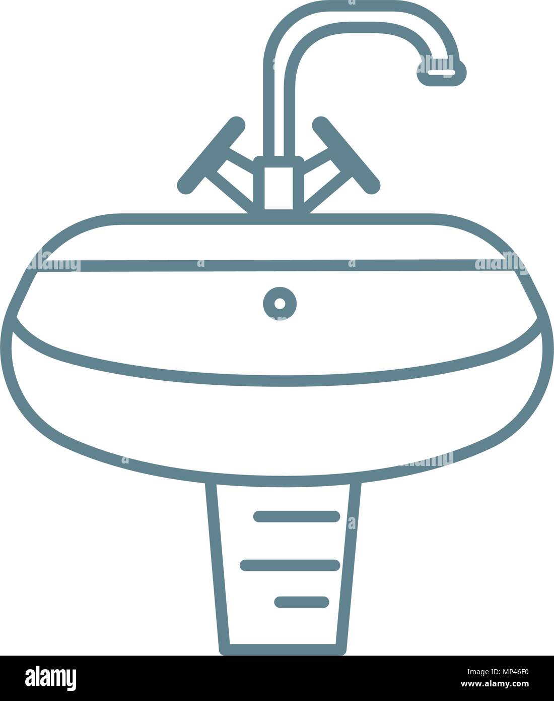 Lavatory basin linear icon concept. Lavatory basin line vector sign ...