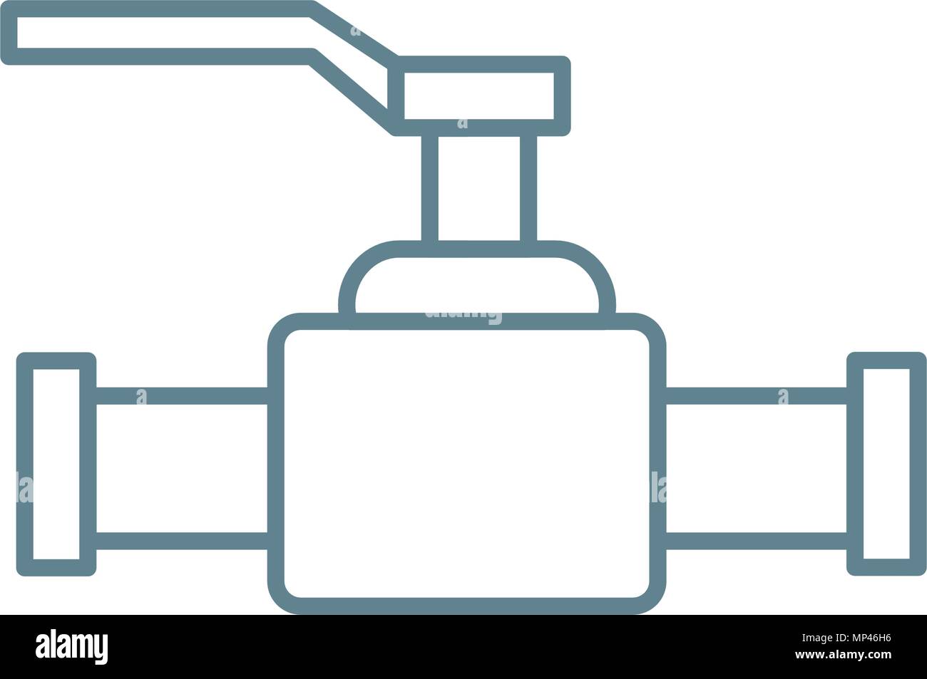 Lever valve linear icon concept. Lever valve line vector sign, symbol ...