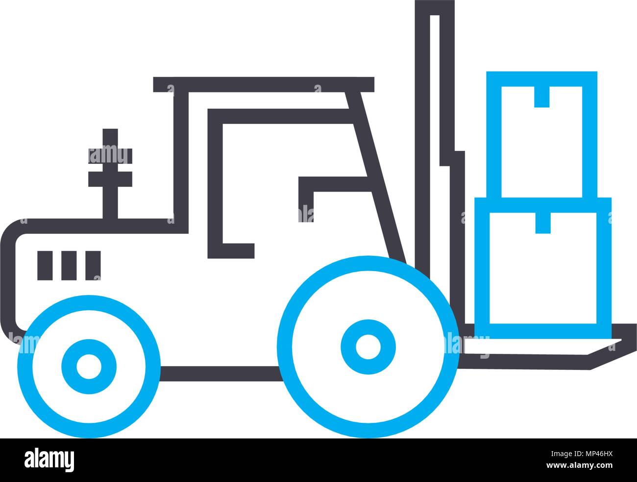 Loading Work Linear Icon Concept Loading Work Line Vector Sign Symbol