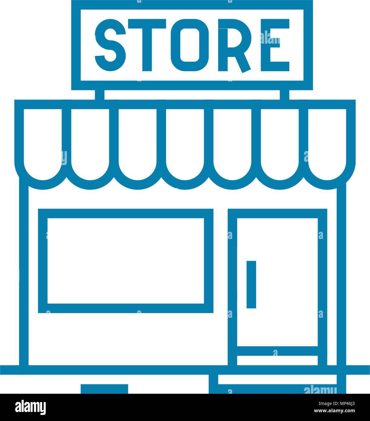 Local store linear icon concept. Local store line vector sign, symbol ...
