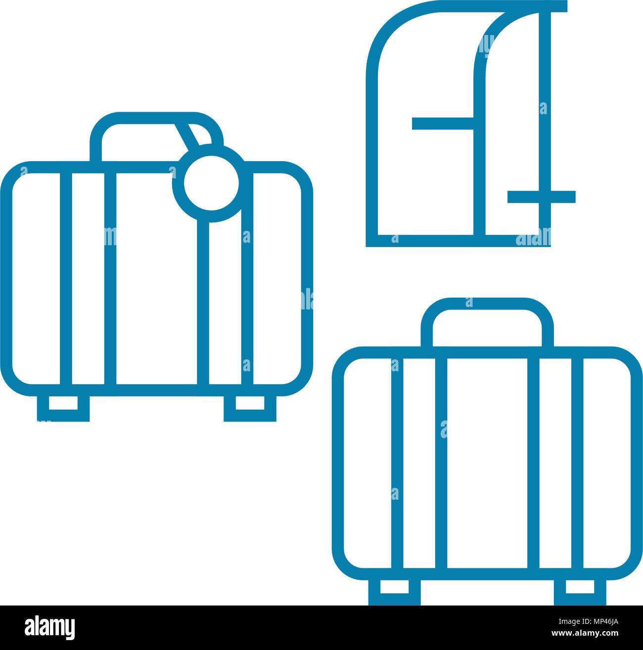 Luggage linear icon concept. Luggage line vector sign, symbol ...