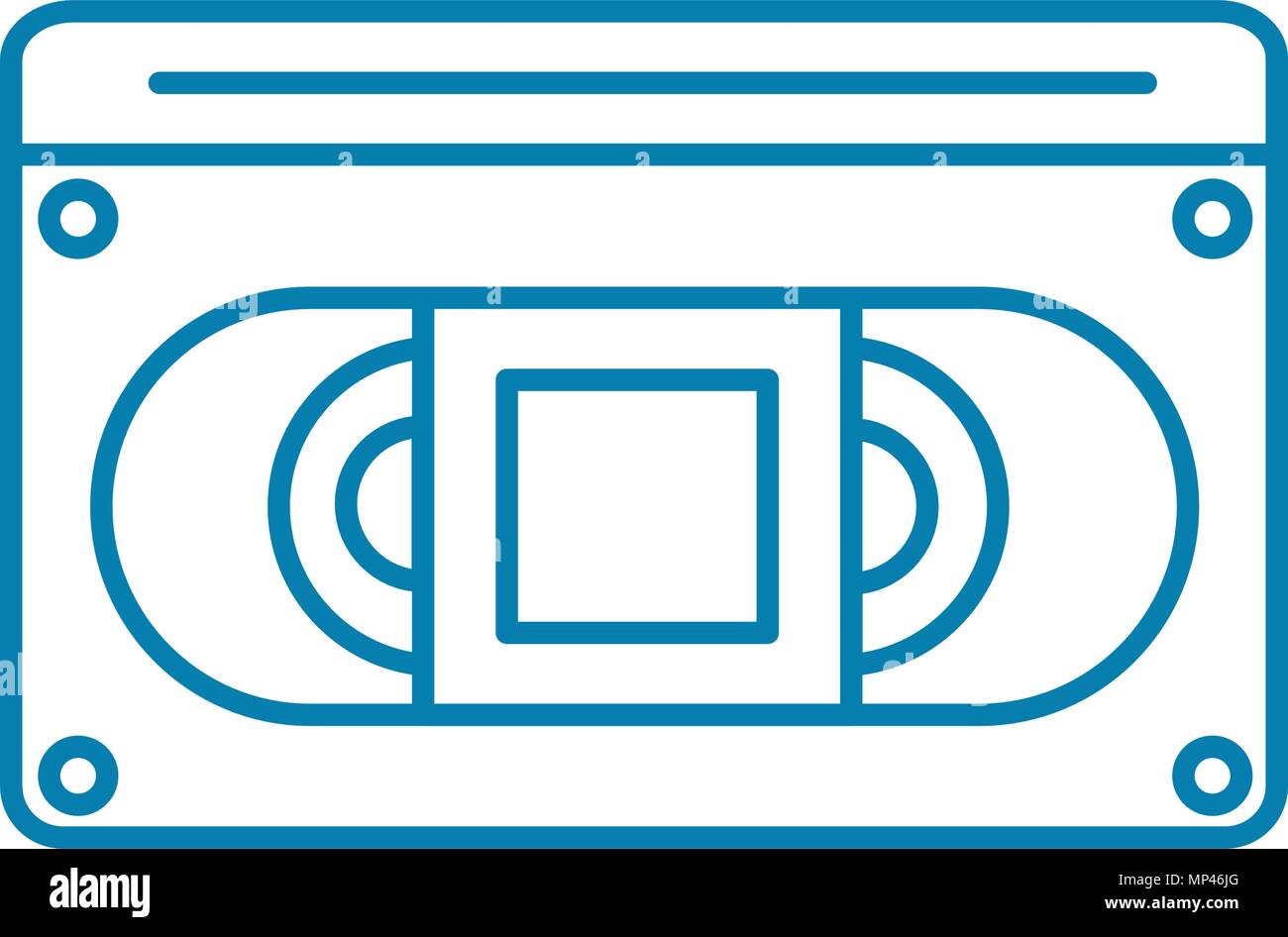 Magnetic tape linear icon concept. Magnetic tape line vector sign ...