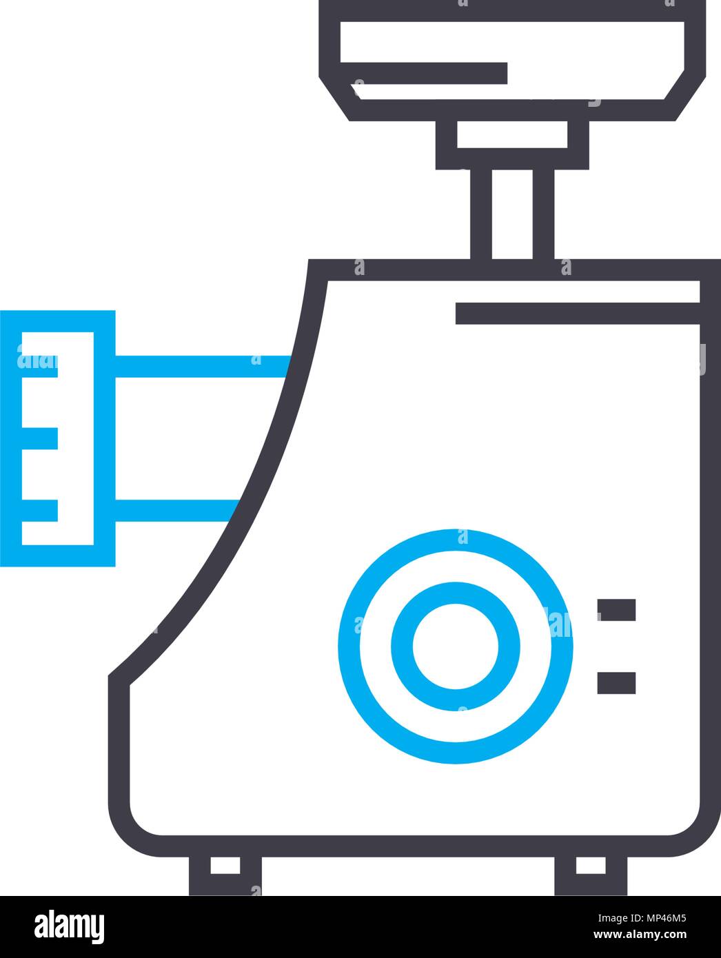 Meat grinder linear icon concept. Meat grinder line vector sign, symbol ...