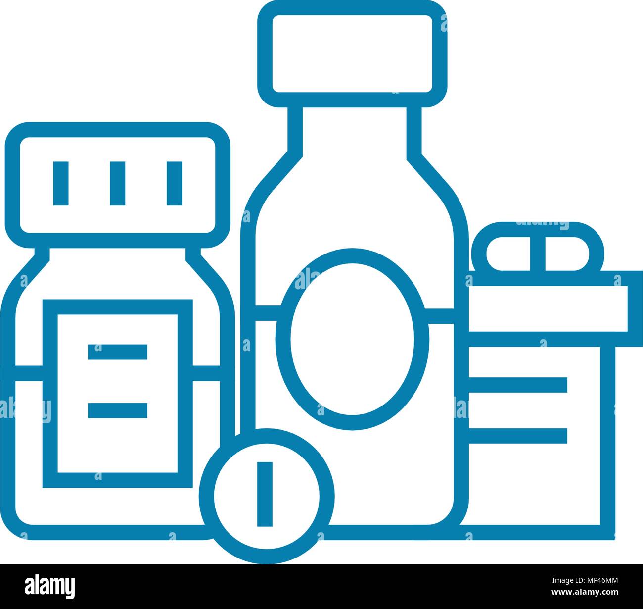 Medications linear icon concept. Medications line vector sign, symbol ...