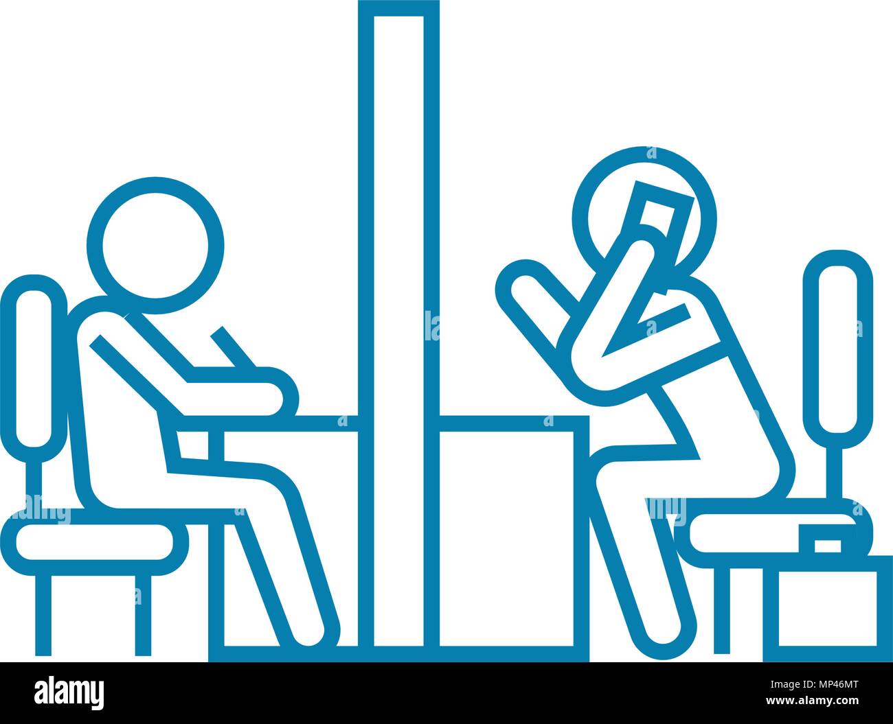 Meeting room linear icon concept. Meeting room line vector sign, symbol ...