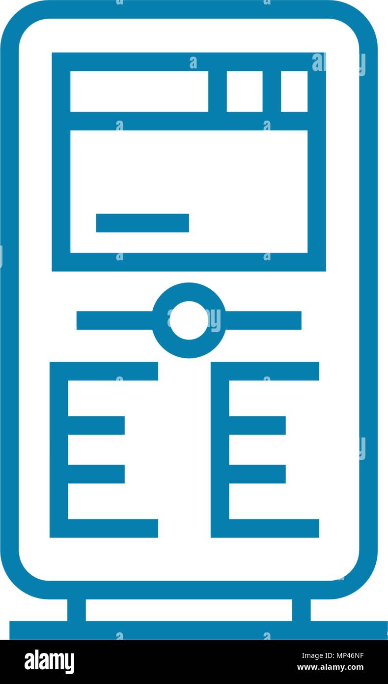 Microchip linear icon concept. Microchip line vector sign, symbol ...