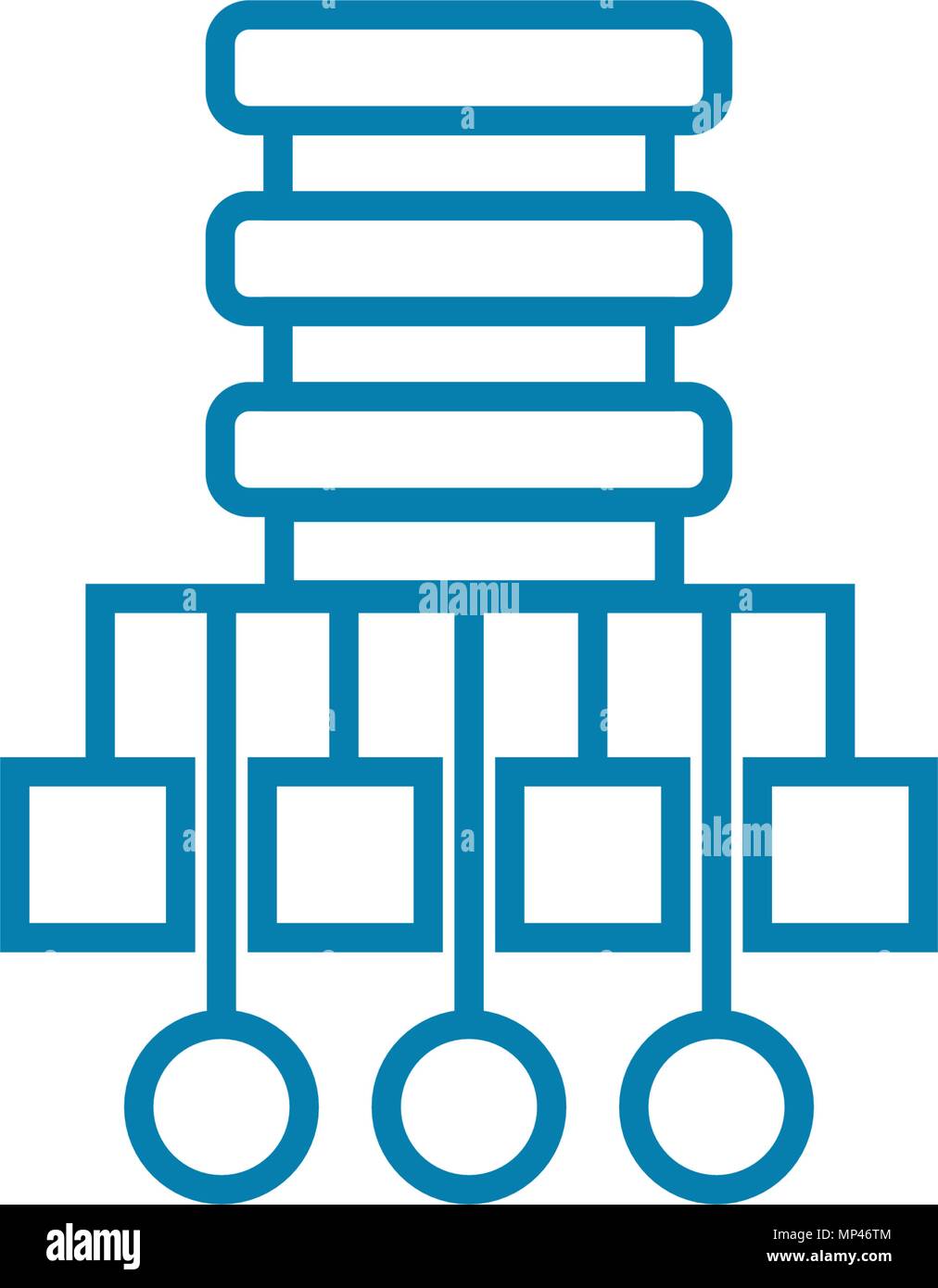 Network Structure Linear Icon Concept Network Structure Line Vector Sign Symbol Illustration