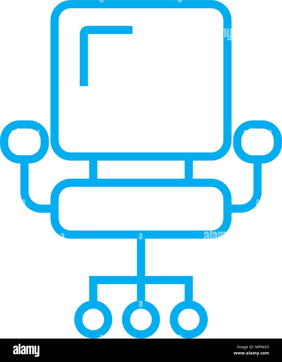 Office chair linear icon concept. Office chair line vector sign, symbol ...