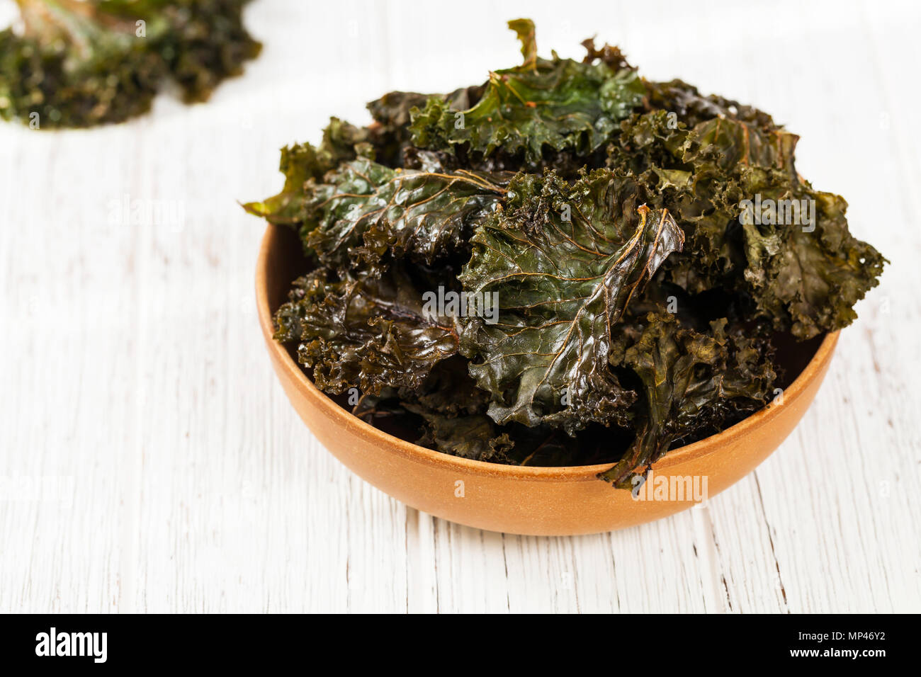 Baked Crispy Kale Chips Stock Photo - Alamy
