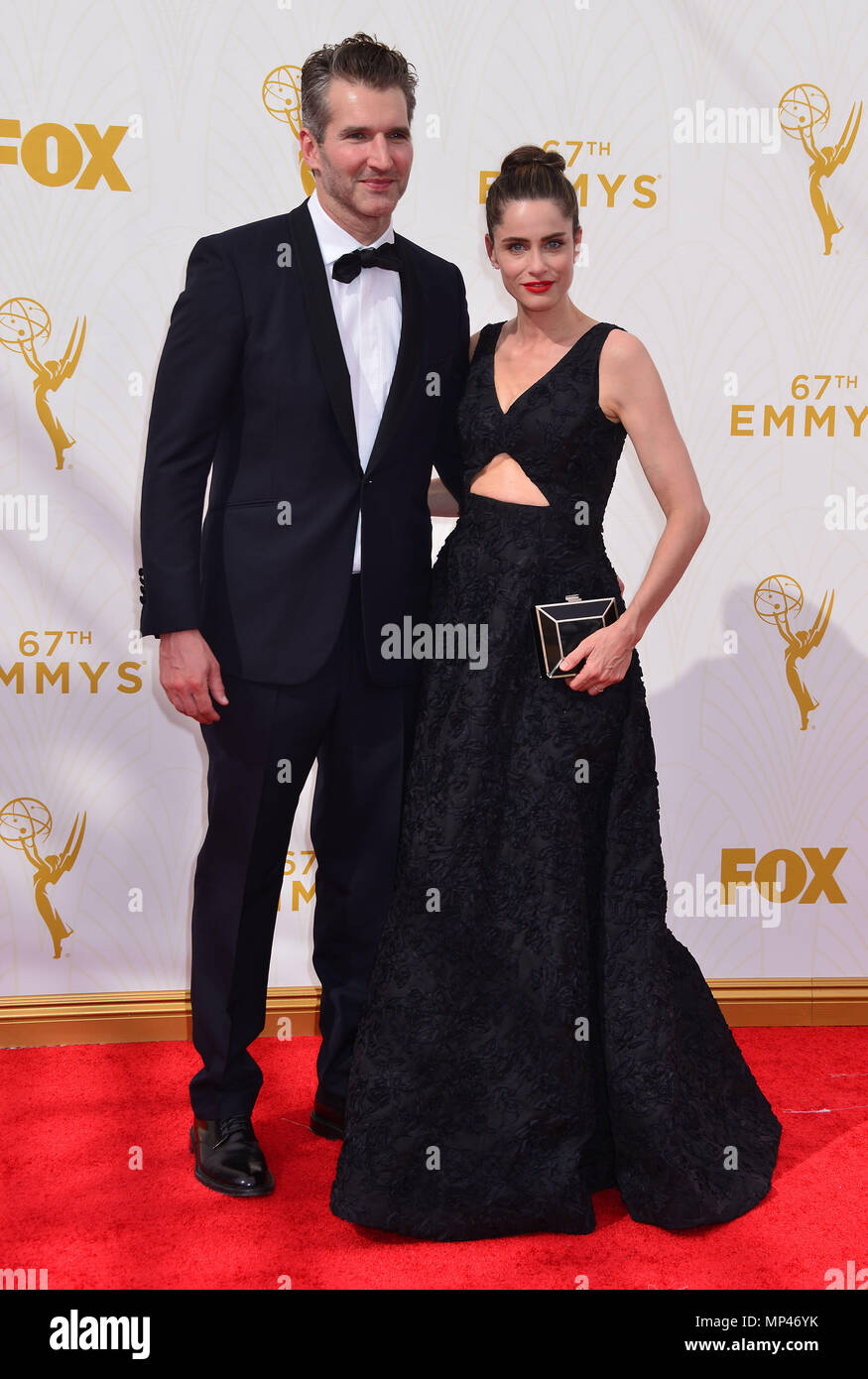 David Benioff, Amanda Peet at The 67th Emmy Awards 2015 at the ...