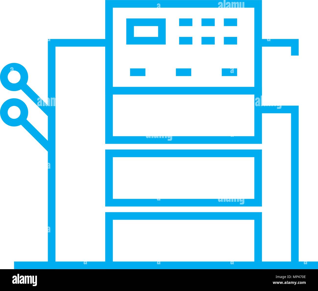 Operational equipment linear icon concept. Operational equipment line ...