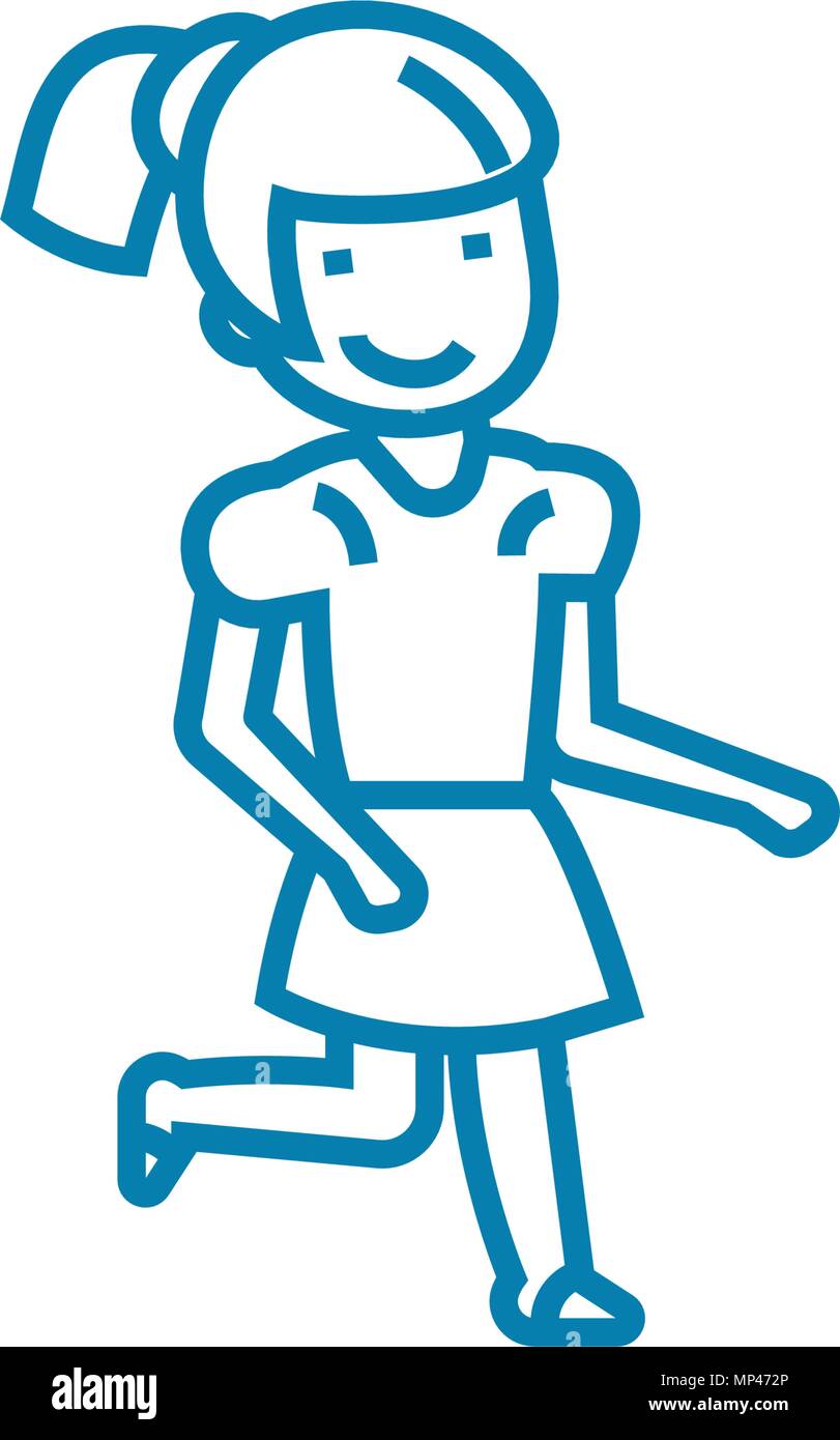 Outdoor games linear icon concept. Outdoor games line vector sign ...