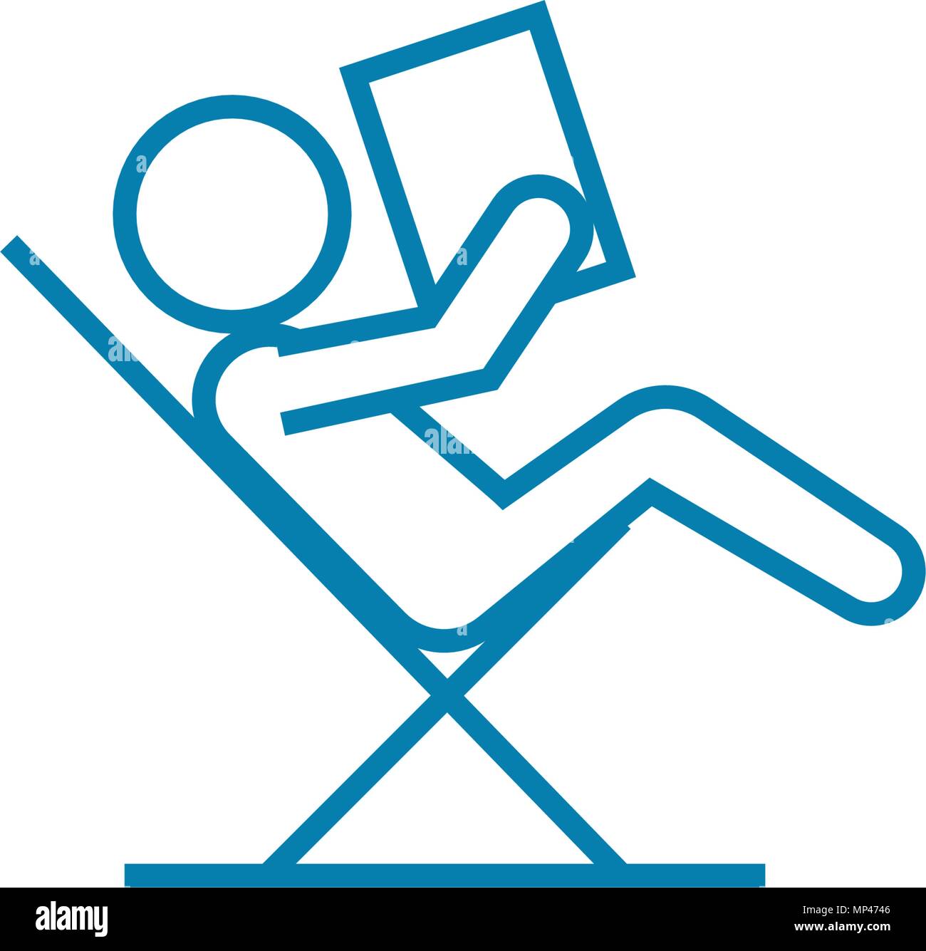 Passive rest linear icon concept. Passive rest line vector sign, symbol ...