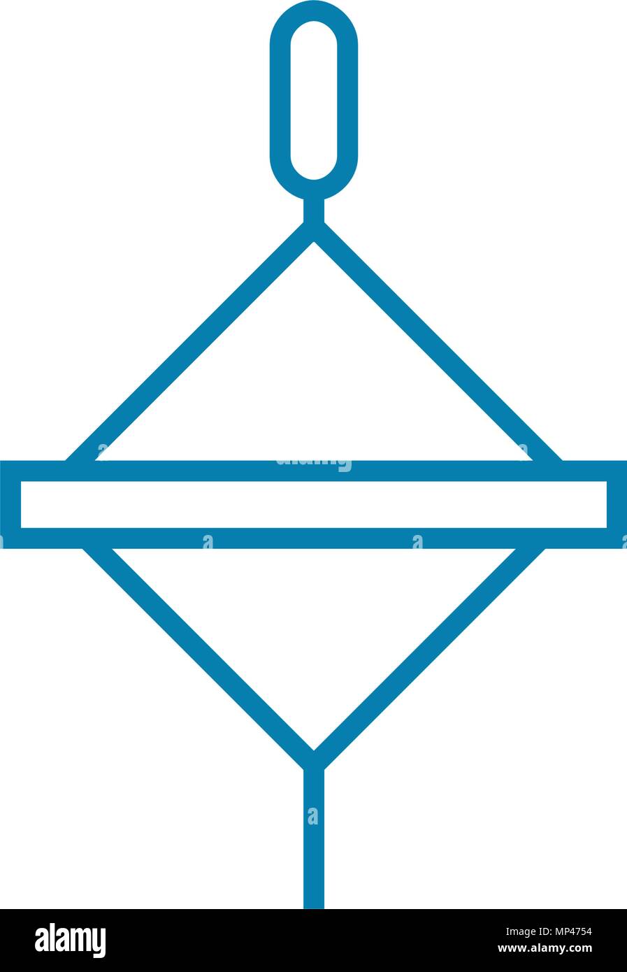 Peg-top linear icon concept. Peg-top line vector sign, symbol ...