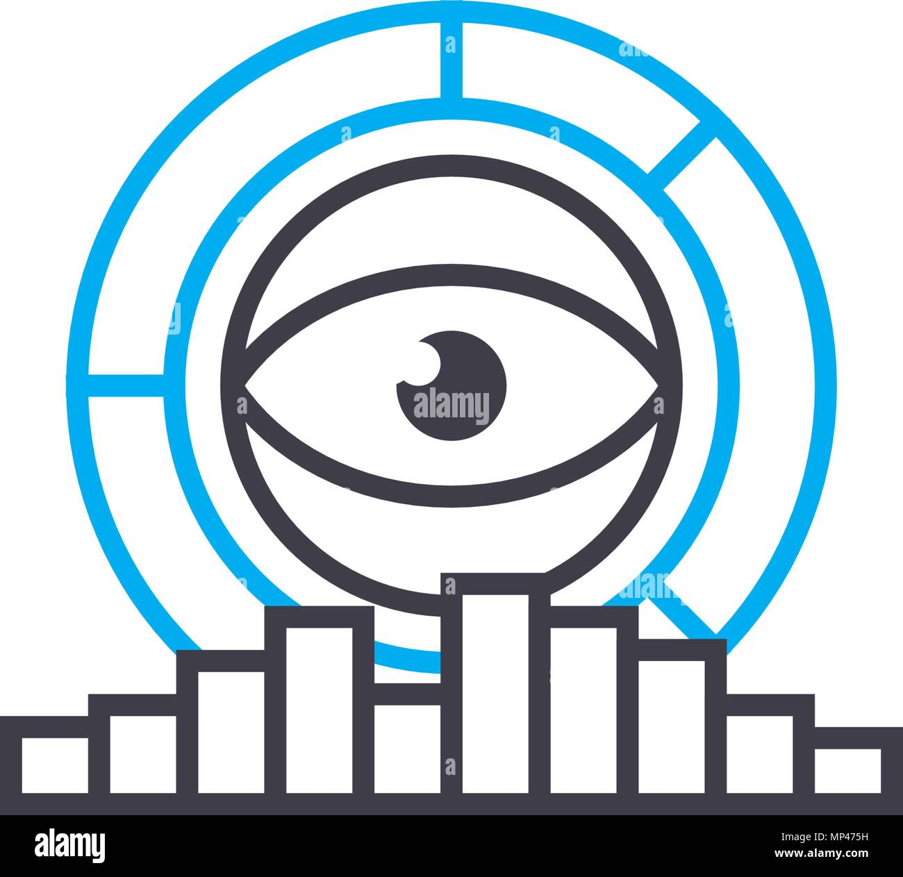 Performance monitoring linear icon concept. Performance monitoring line ...