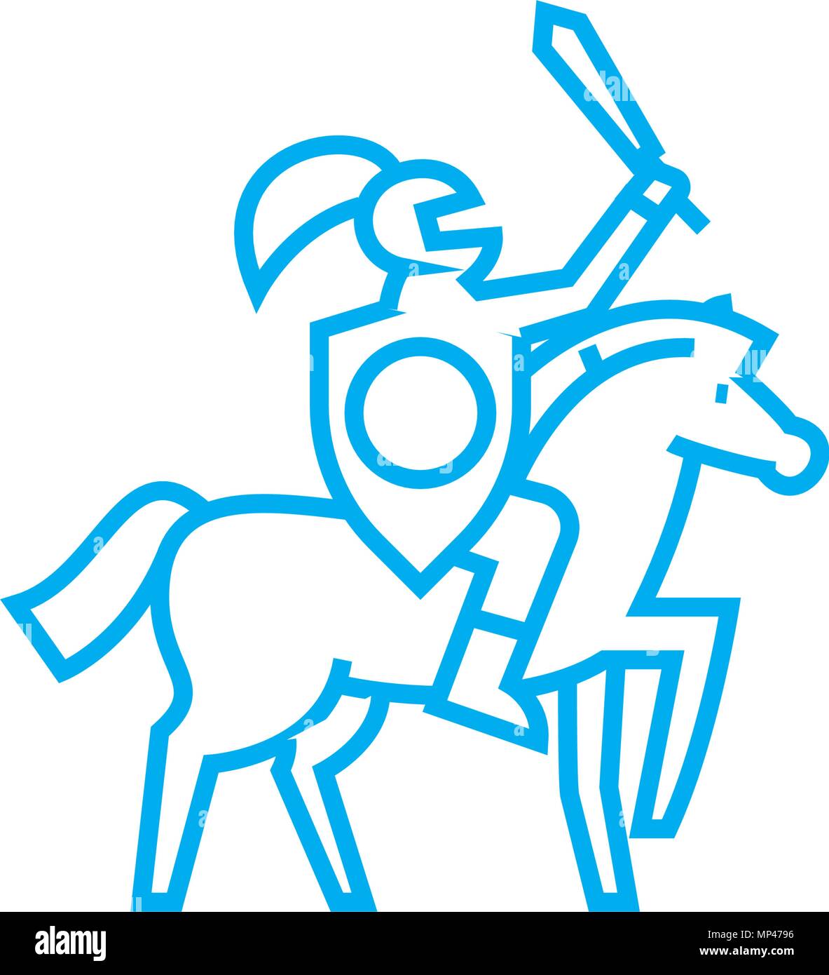 Playing cops & robbers linear icon concept. Playing cops & robbers line ...