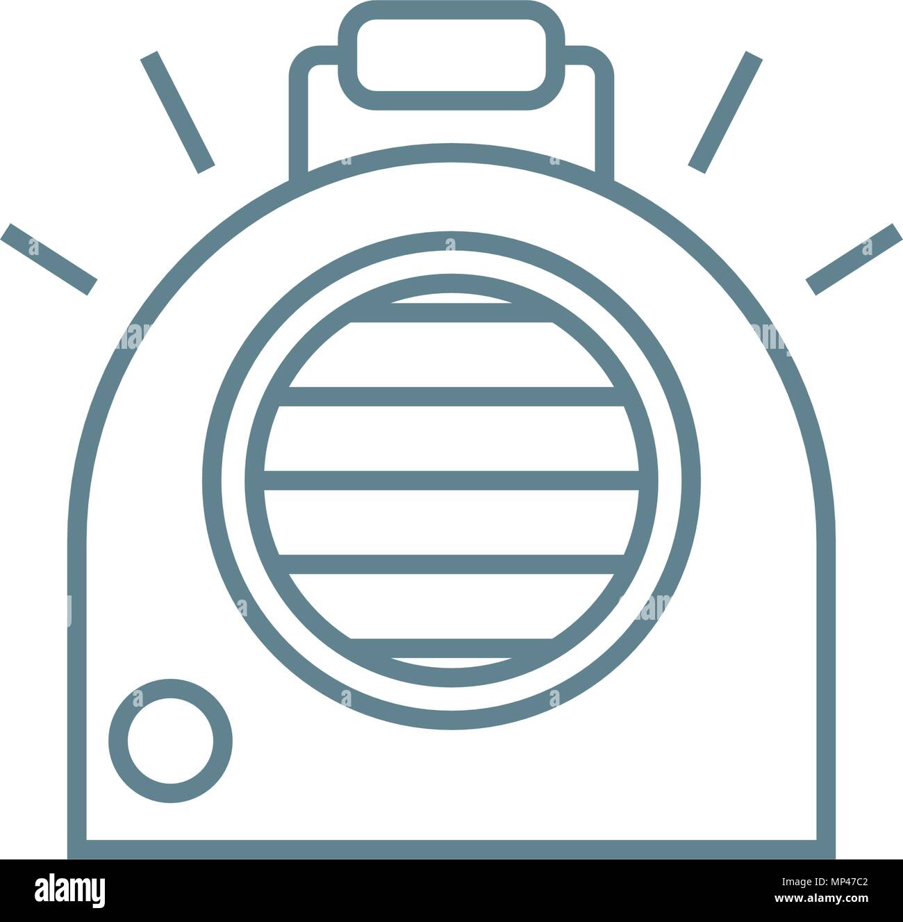 Portable heater linear icon concept. Portable heater line vector sign ...