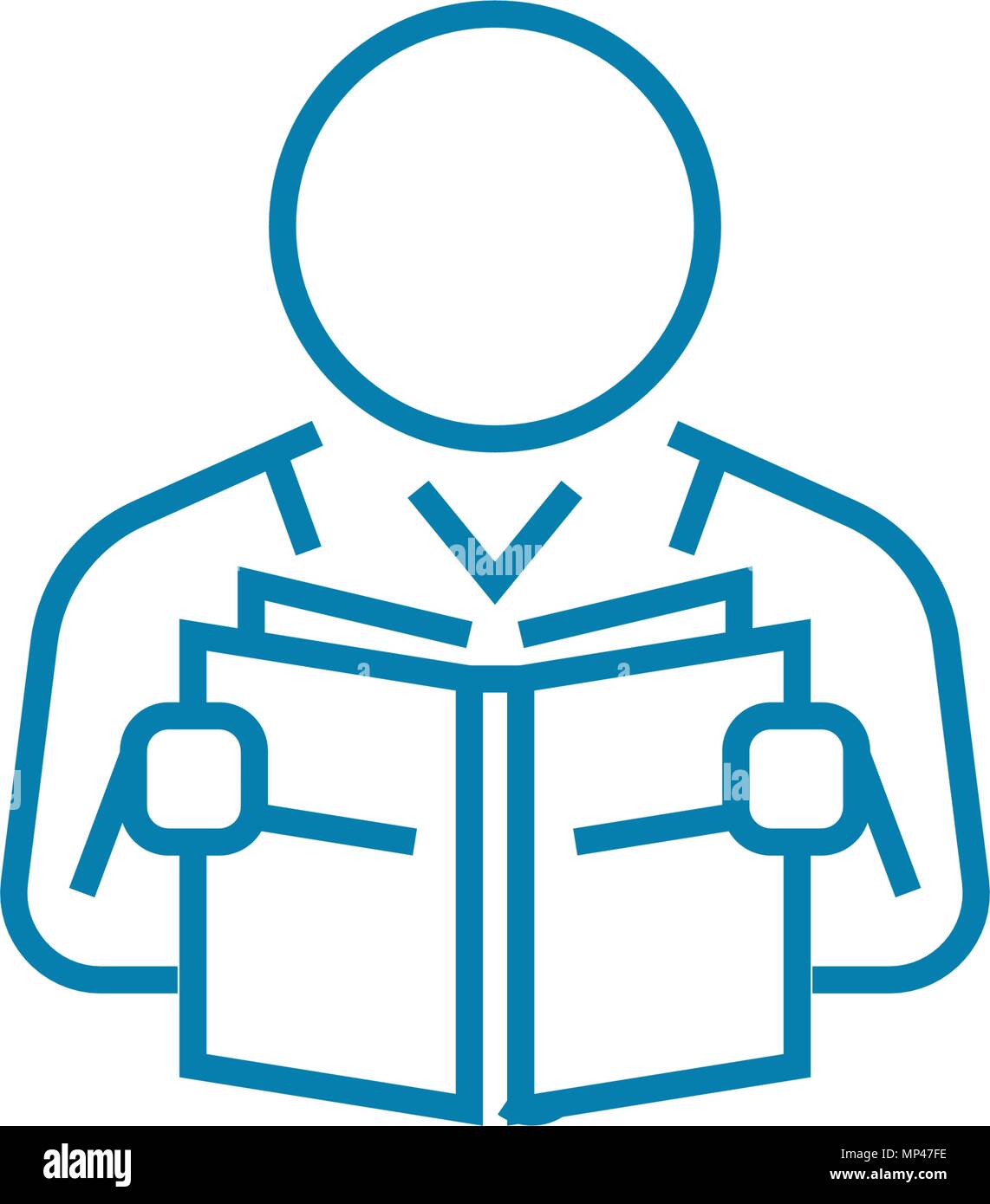 Professional development linear icon concept. Professional development ...