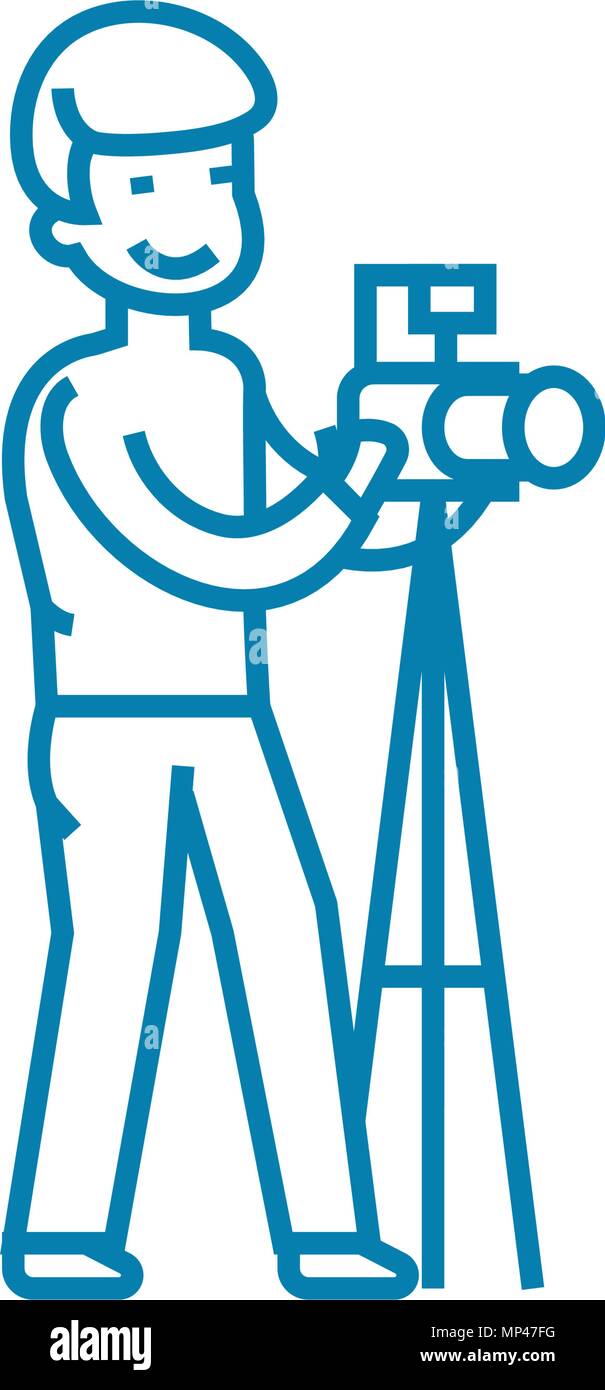 Professional photography linear icon concept. Professional photography ...