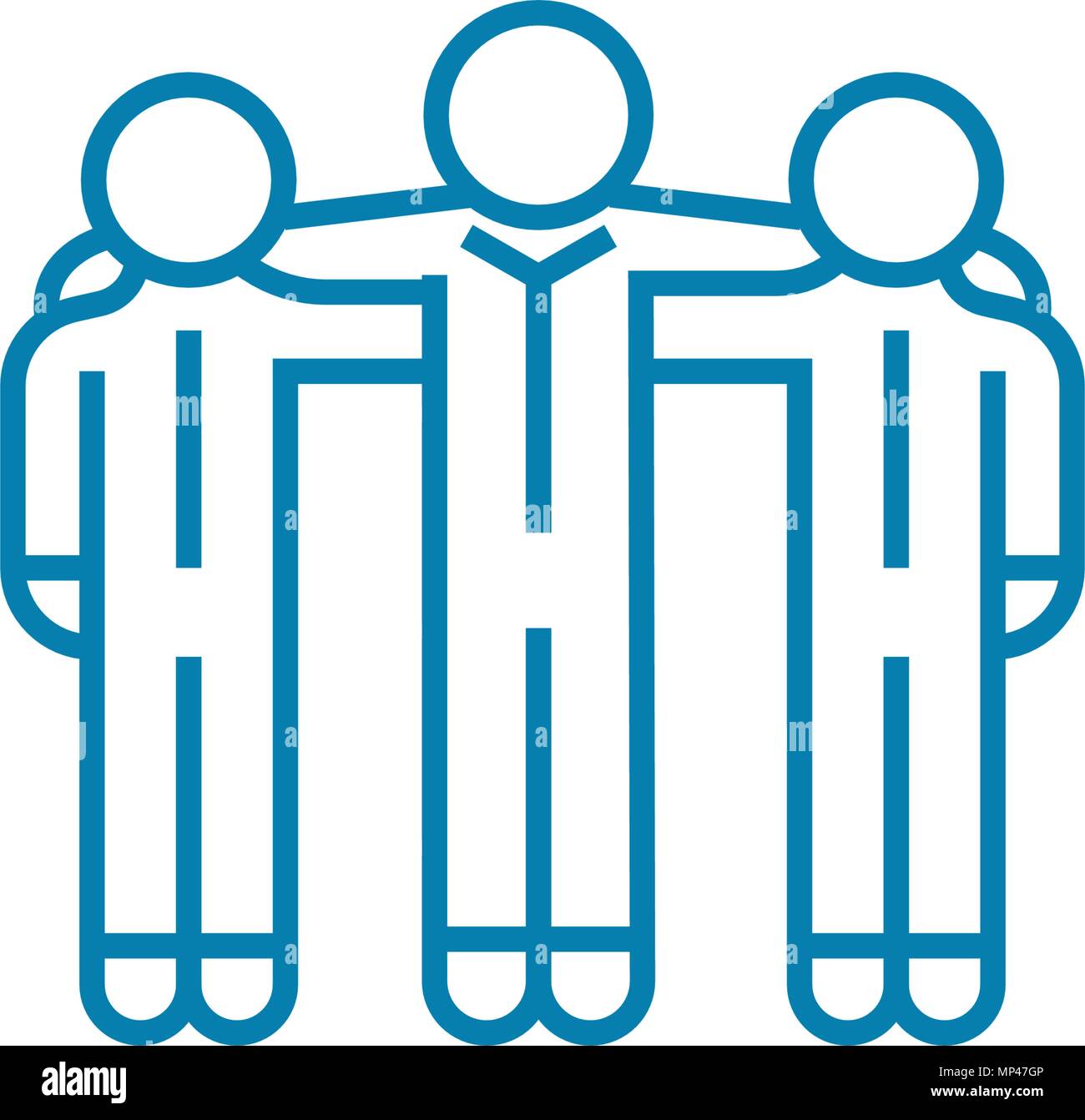 Project Team Linear Icon Concept Project Team Line Vector Sign Symbol