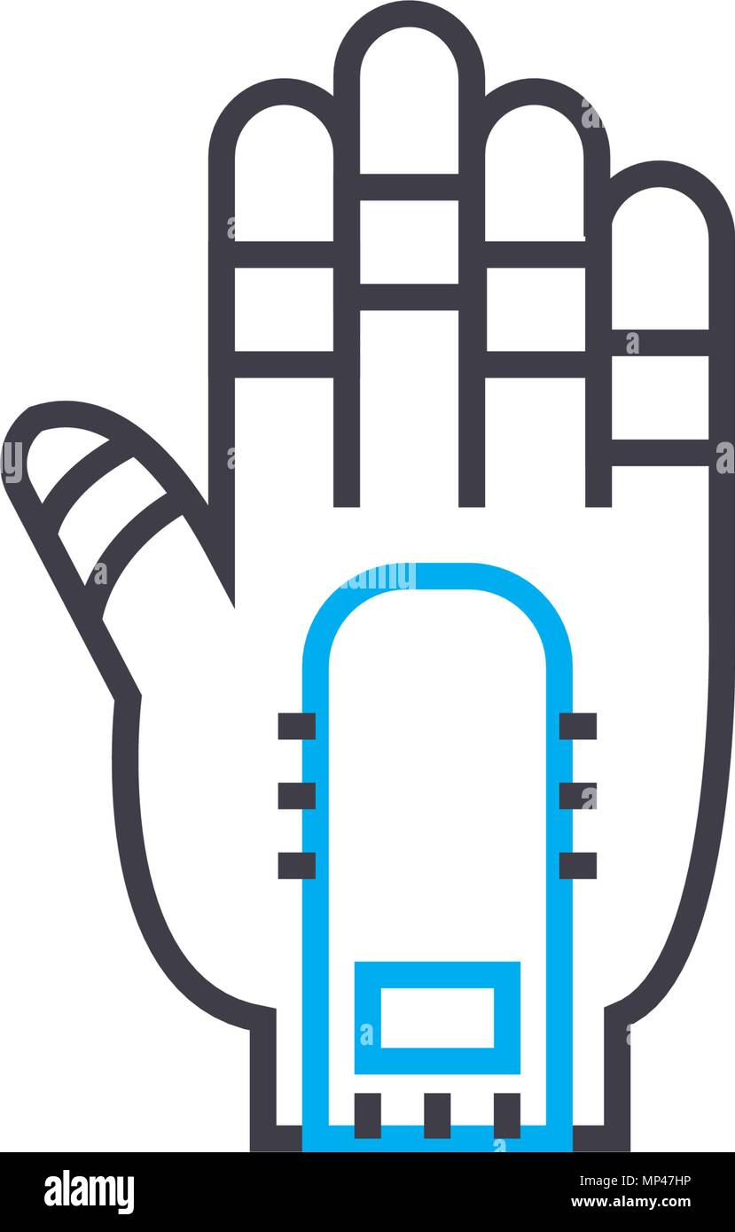 Prosthesis linear icon concept. Prosthesis line vector sign, symbol ...