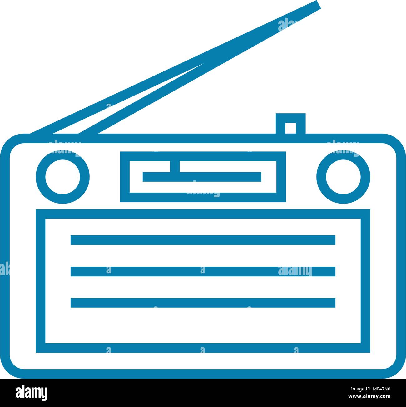Receiving-set linear icon concept. Receiving-set line vector sign ...